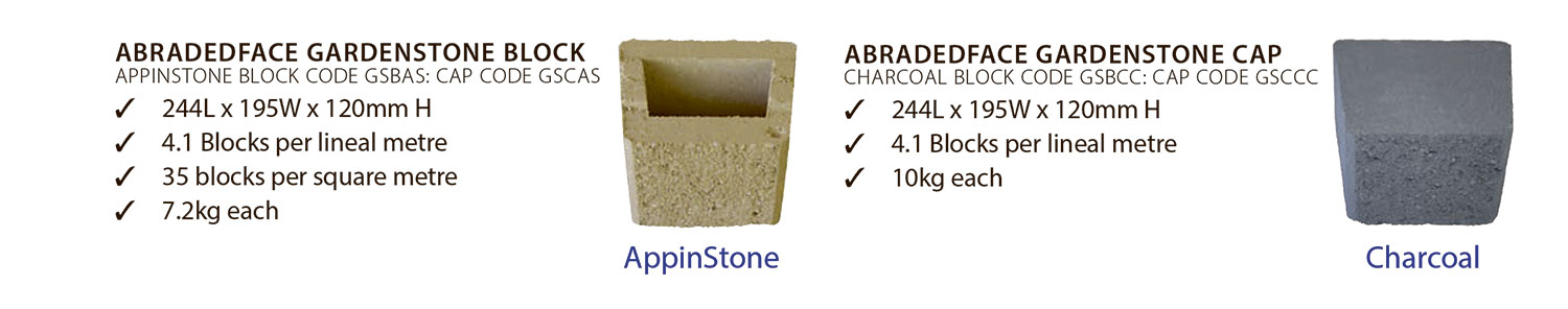 Abradedface Gardenstone - Garden Wall Blocks
